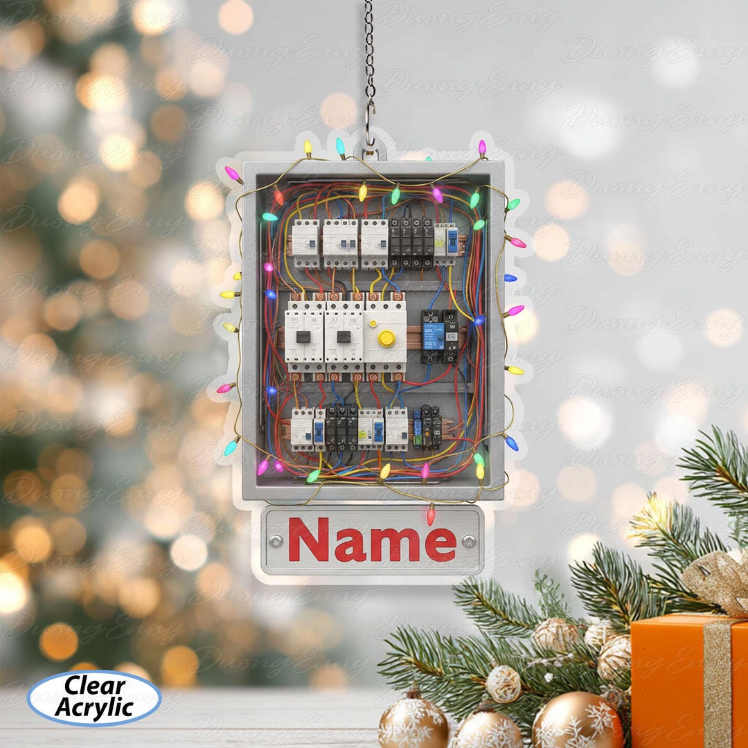 Personalized Electrical Control Panel Ornament, Electrical Worker Xmas ...