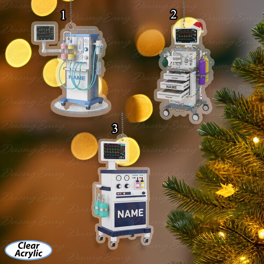 Personalized Anesthesia Machine Ornament, Christmas Hospital Machine ...