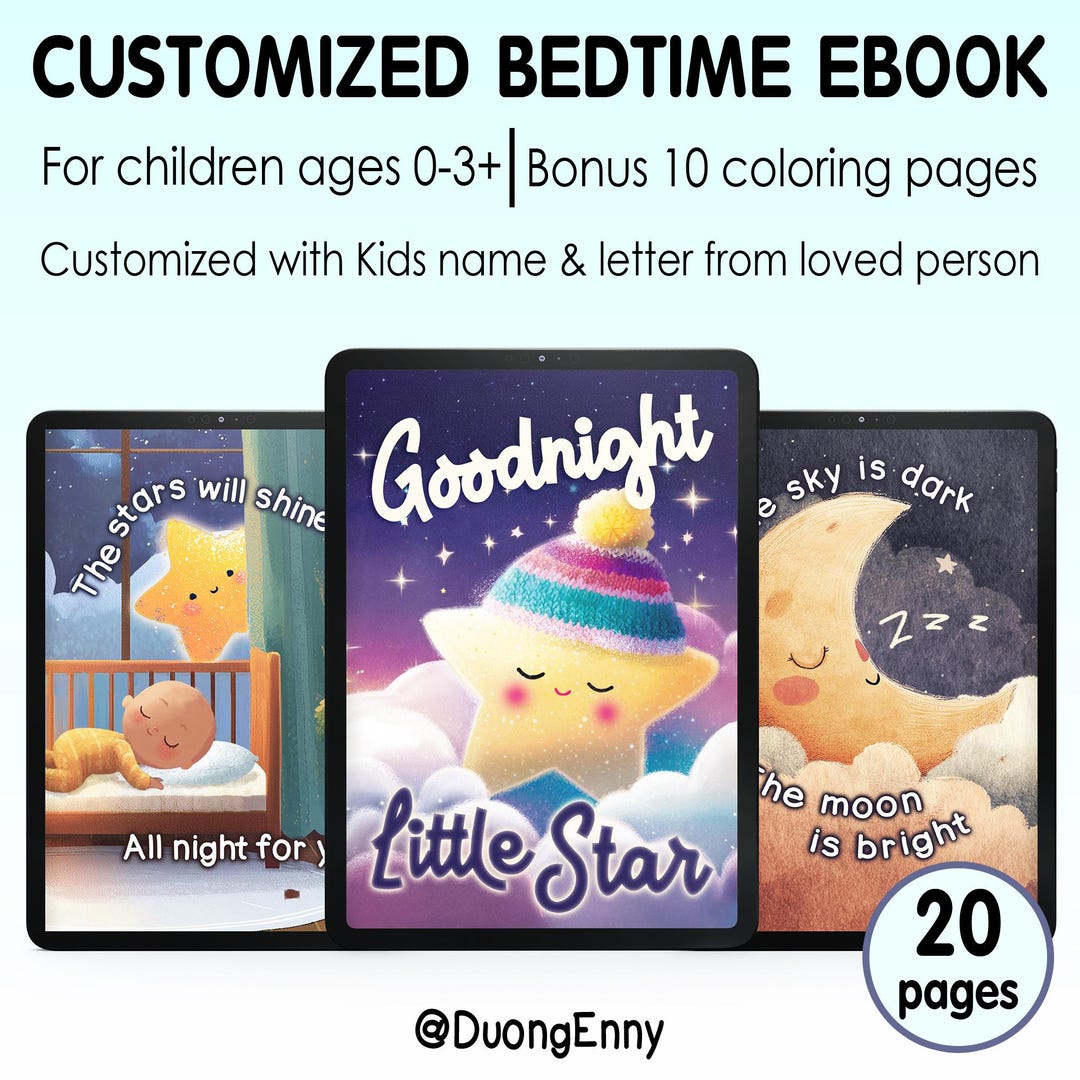 Goodnight Little Star Custom Baby Books, Storybook Custom Bedtime Ebook ...