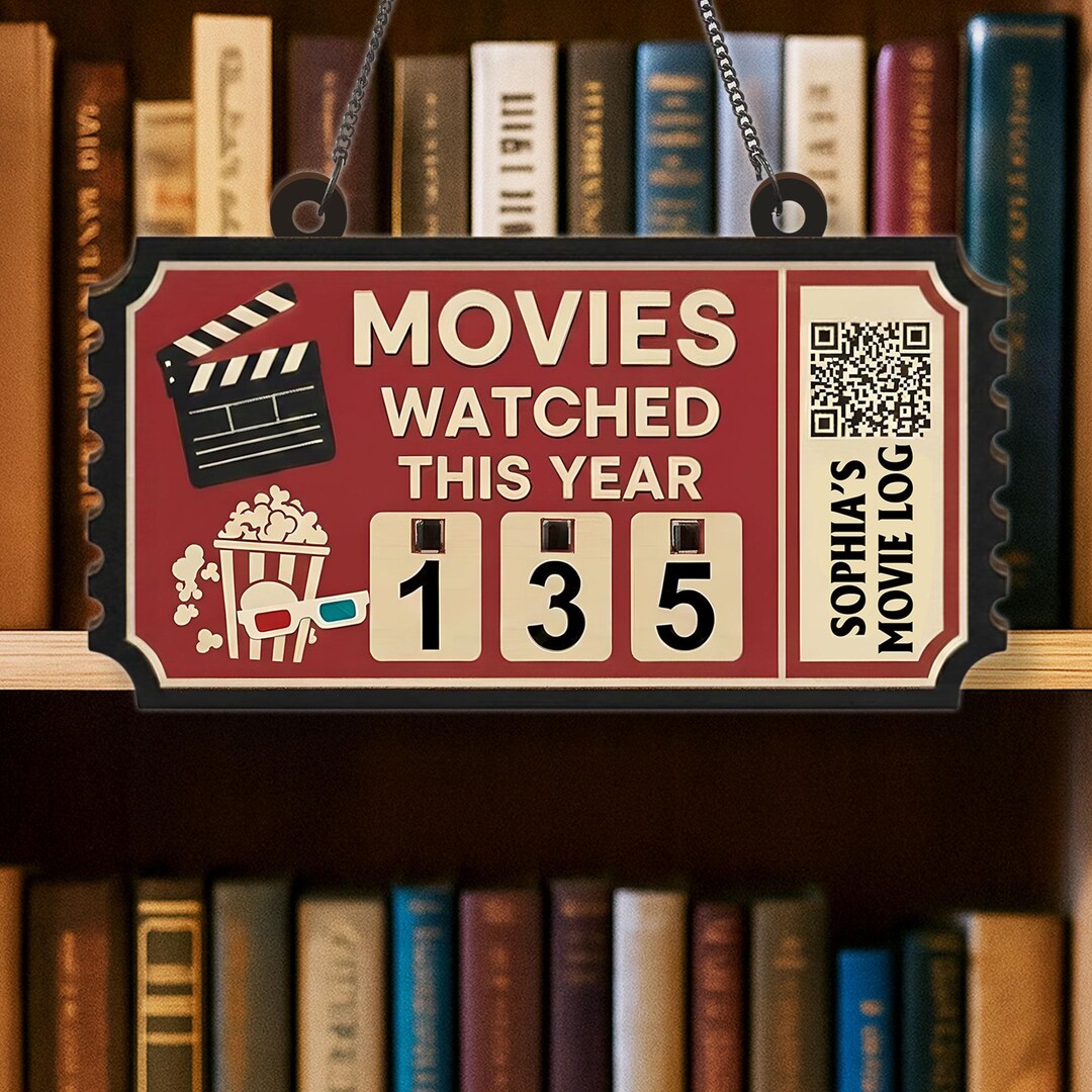 Custom Movie Theater Ticket Counter, Movies Watched This Year Tracker ...