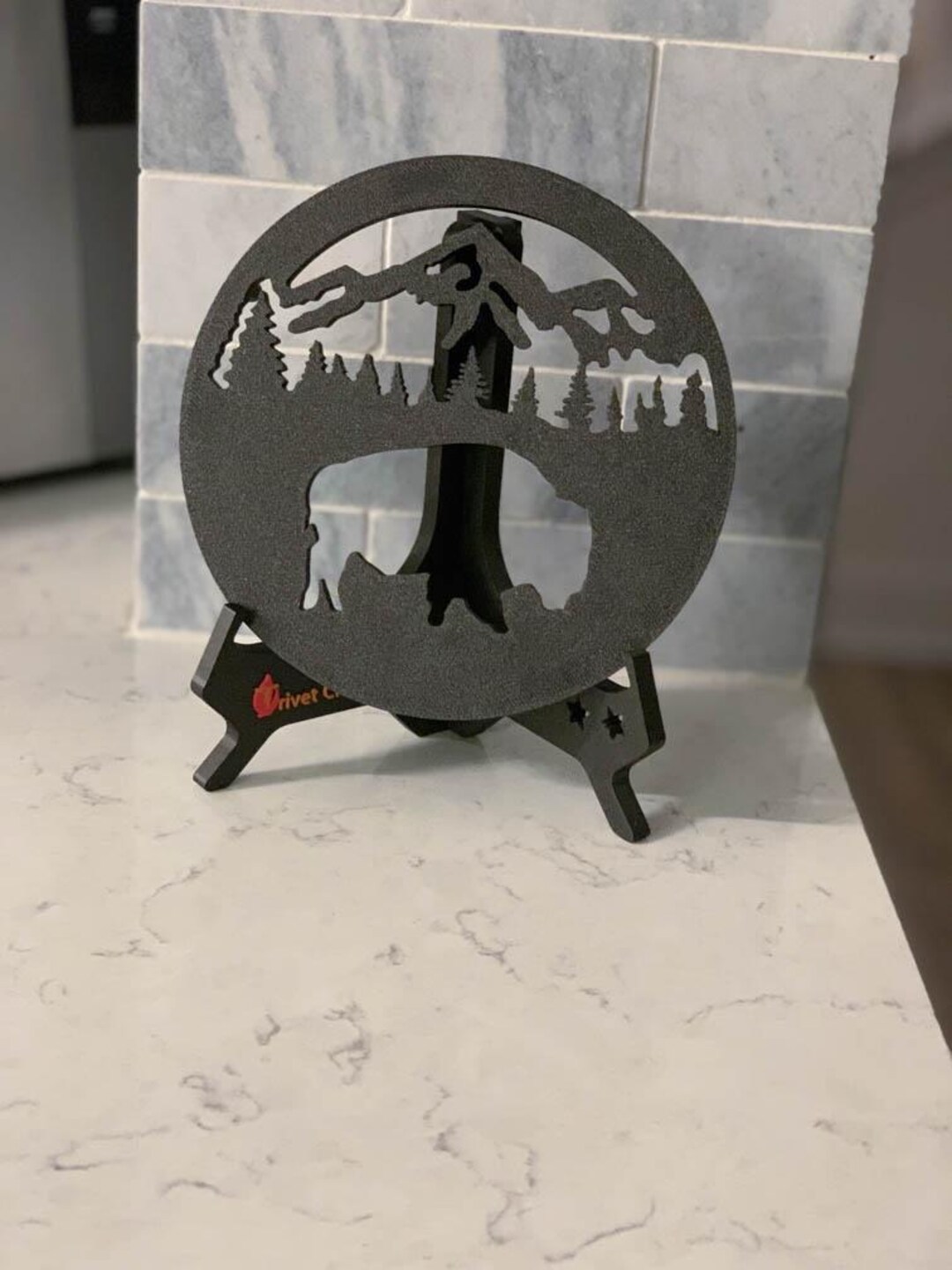 3D Printed Trivet Display Holder | Modern Trivet & Plate Stand ...