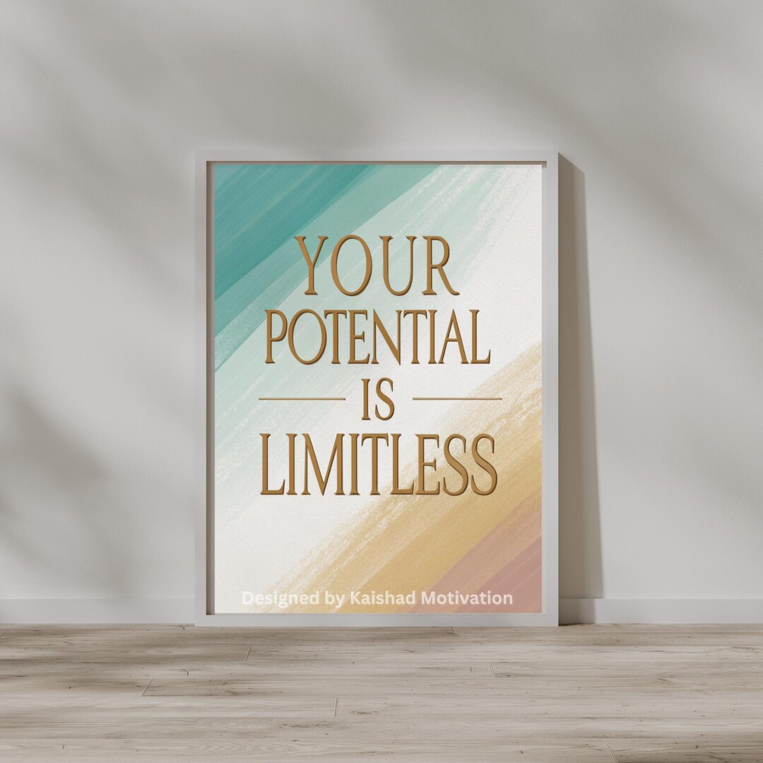 10 Motivation Positive Affirmation Printable Wall Arts Golden ...