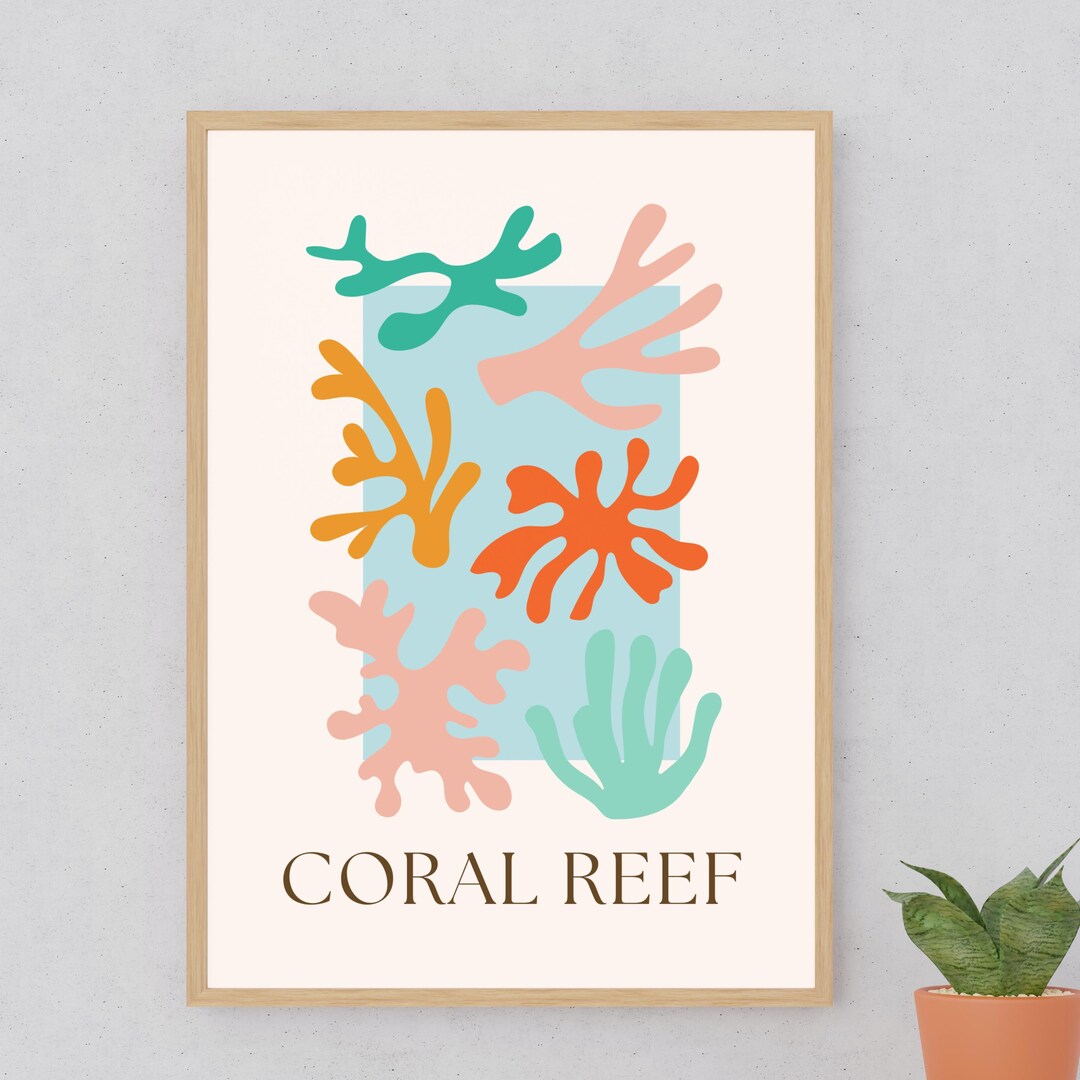 "coral Reef" Poster - Coral Reef Print - Mediterranean Wall Art ...