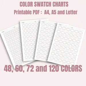 Digital Color Swatch Template, Alcohol Marker Swatch Chart, Printable ...