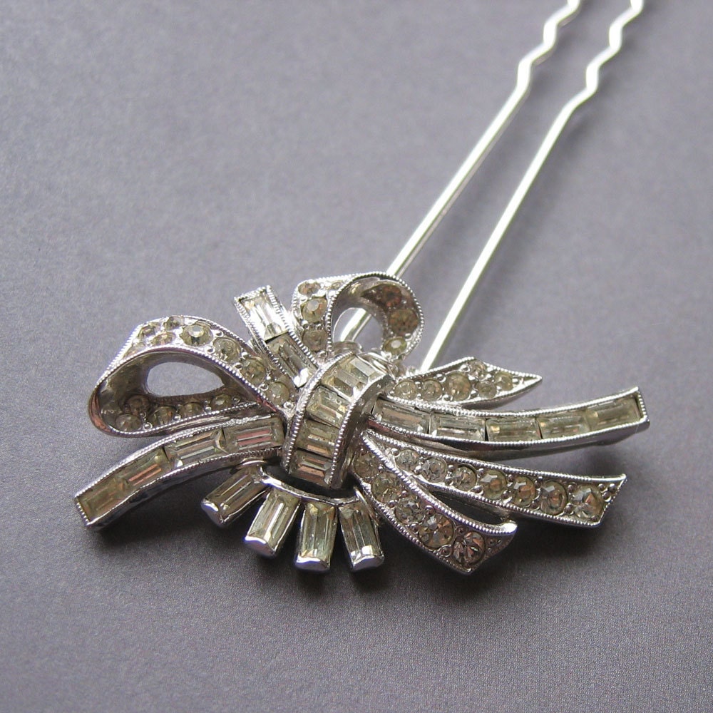 Deco Elegance Bridal Hair Pin - Etsy