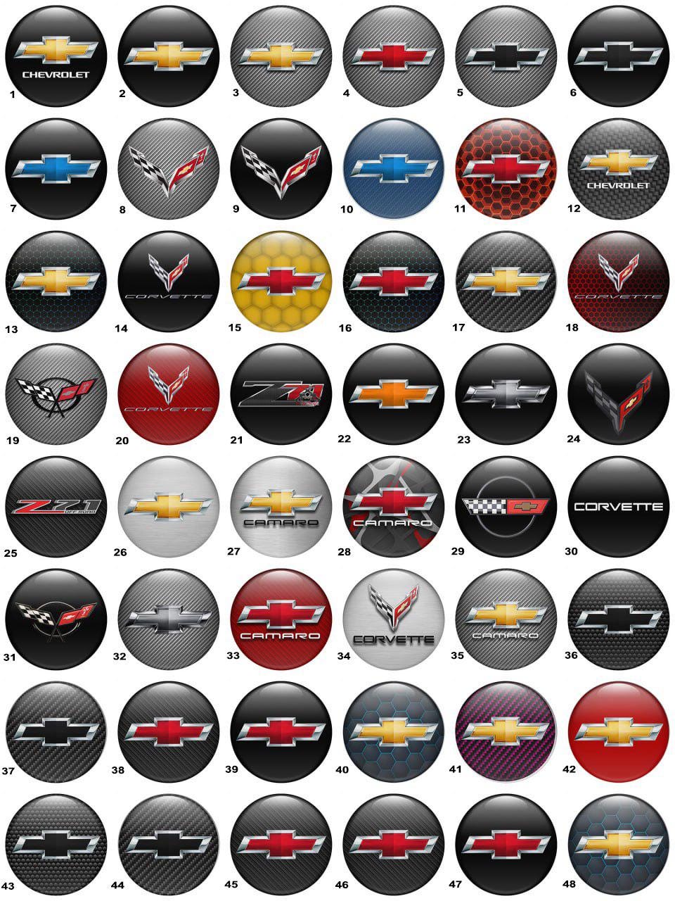 Chevrolet Wheel Emblem | Wheels Badge Set - Chevrolet Logo Sticker ...