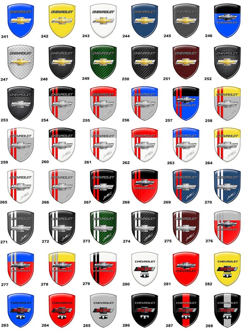 Chevrolet Emblem Logo - Shield Car Badge - Fender Emblem - Chevrolet ...