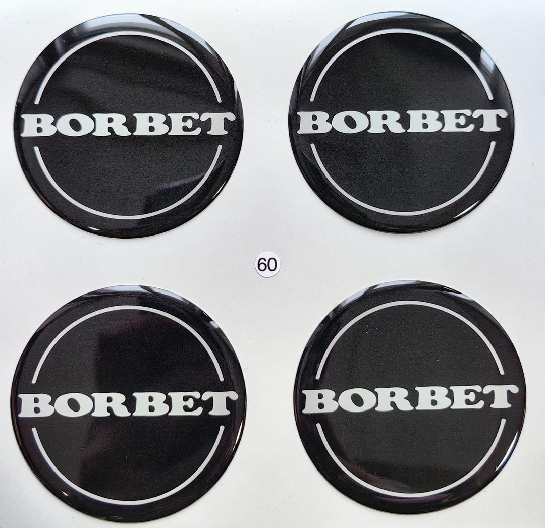 Borbet Wheel Emblem Sticker for Wheel Center Hub Caps Emblem Decal Rims ...