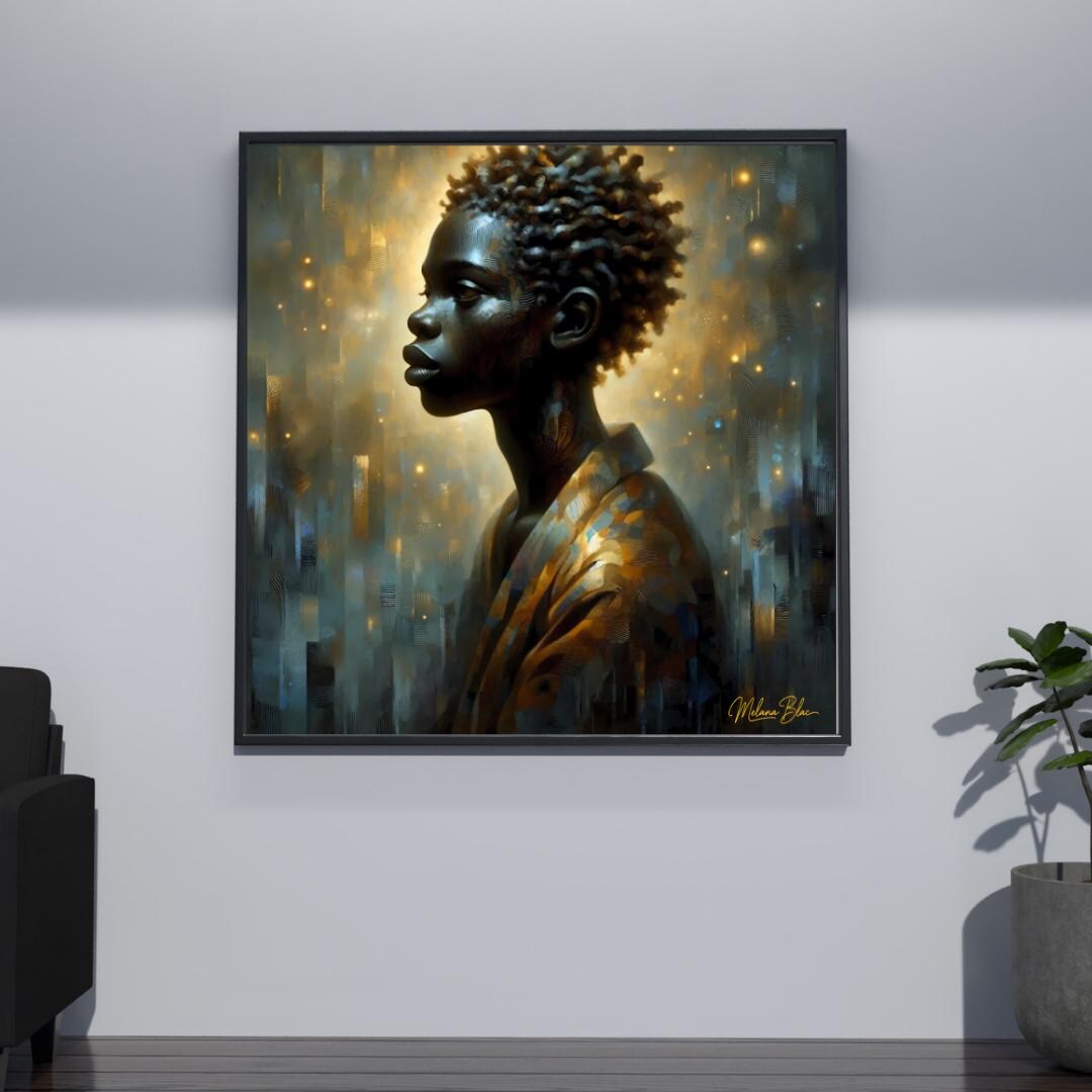 Melanated Child Art Print: Divine Masculine Energy Mosaic - Etsy