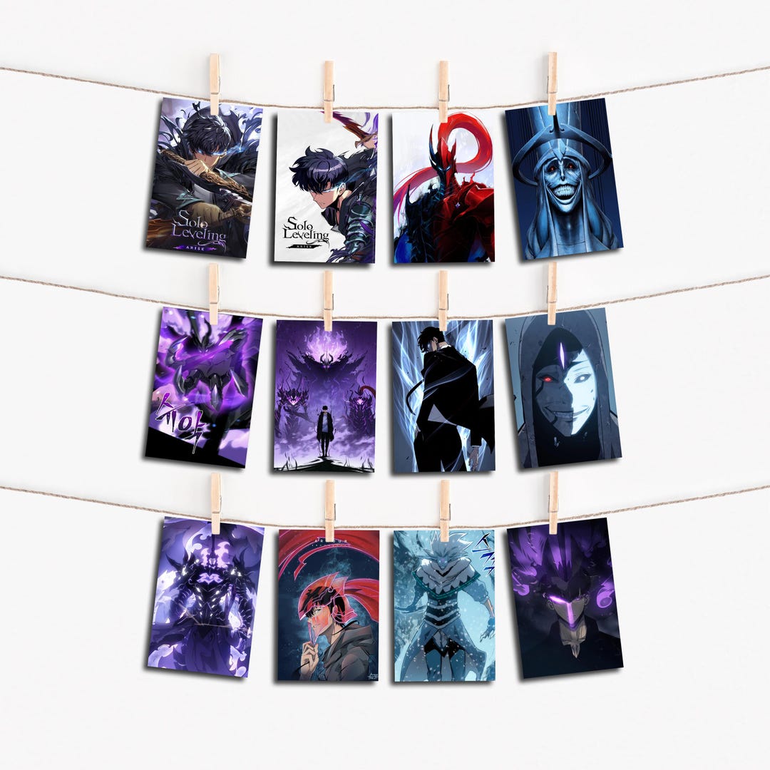 Set of 50 Solo Leveling Anime Posters – 4x6 Mini Wall Art Prints for ...