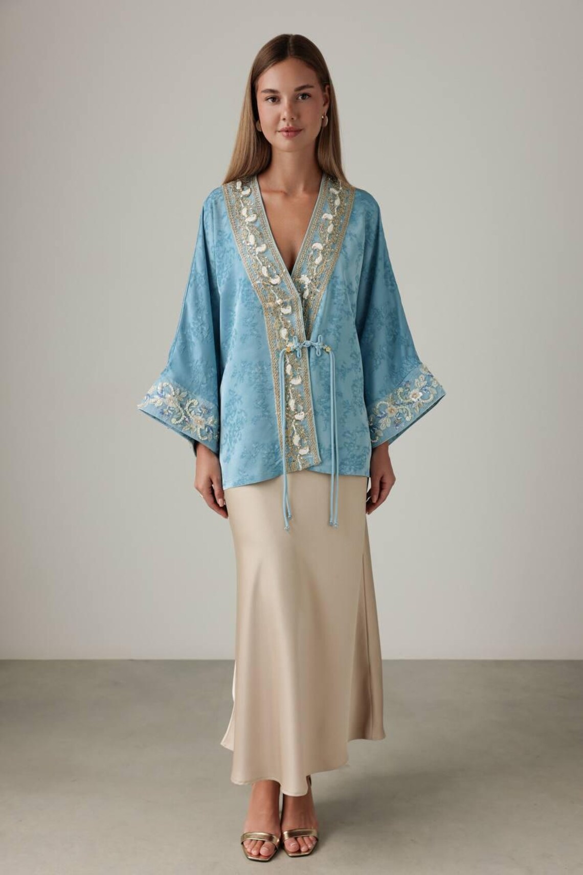 Boho Chic Cover up – Sequin Beaded Kimono - Etsy