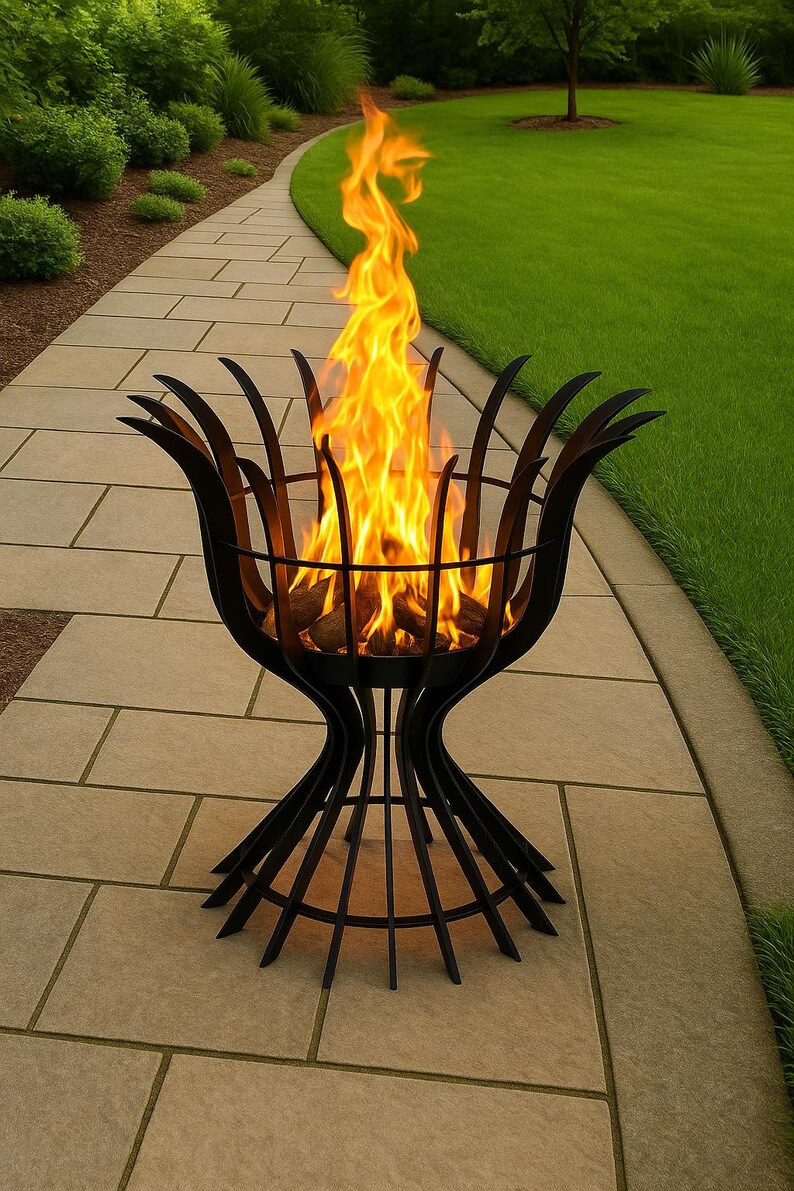 Flower Fire Pit Dxf / Dwg File – 3mm Steel Laser Cut Design | Metal ...