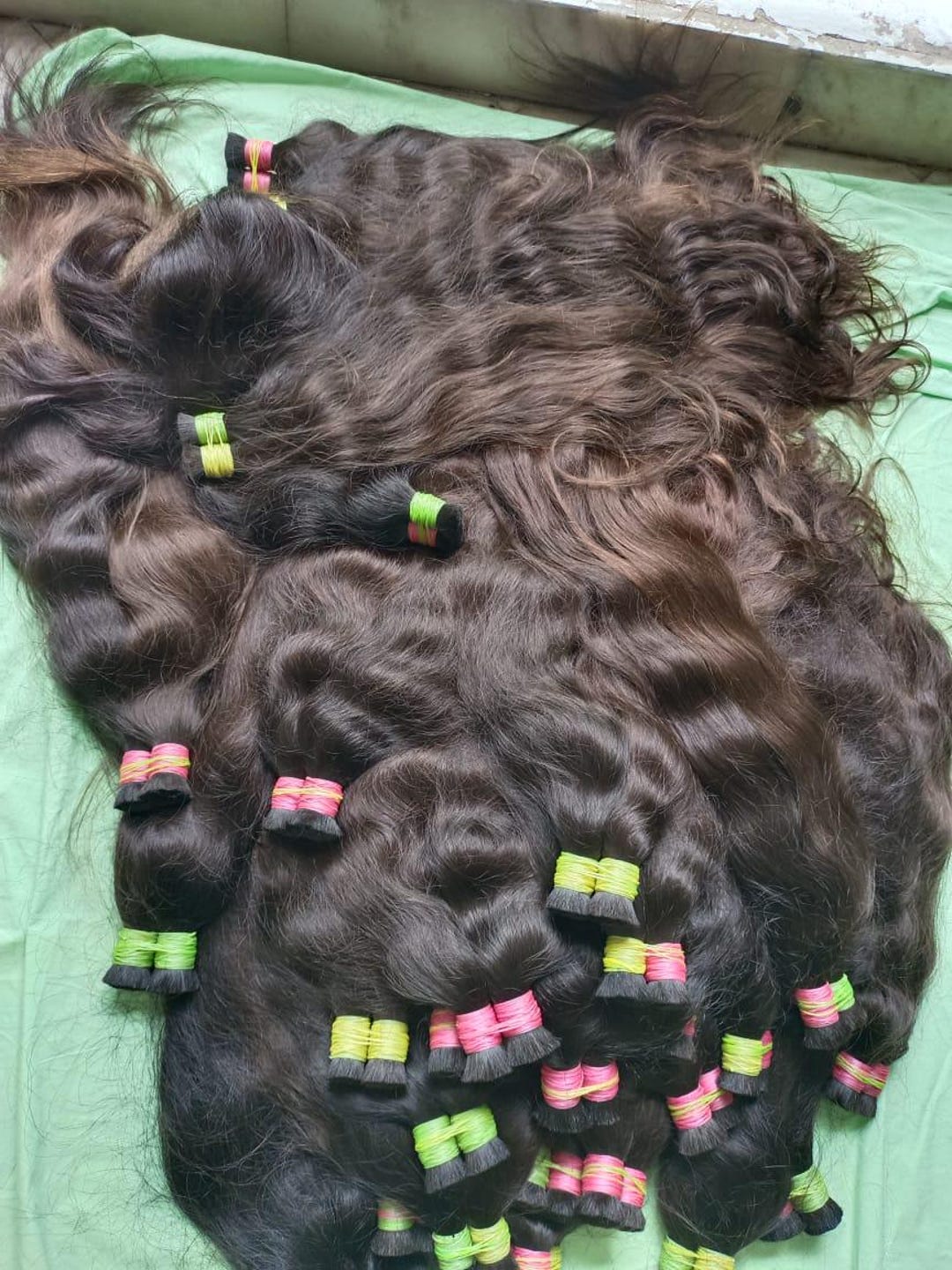 Raw Unprocessed Brown Color Bulk Hair Bundles: Indian Remy Hair ...