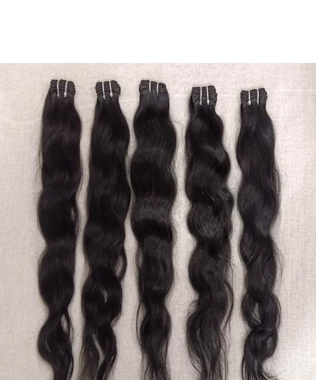 Natural Black Color Wavy Texture Weft Hair Bundles - Raw Human Hair ...