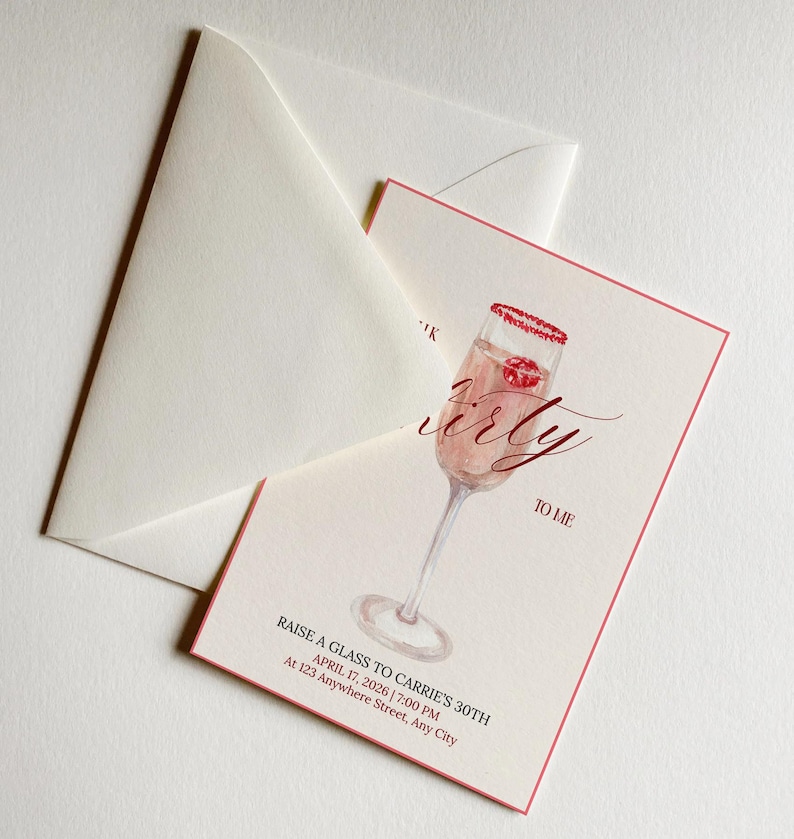 Talk Thirty to Me 30th Birthday Invitation: Editable Canva Template ...