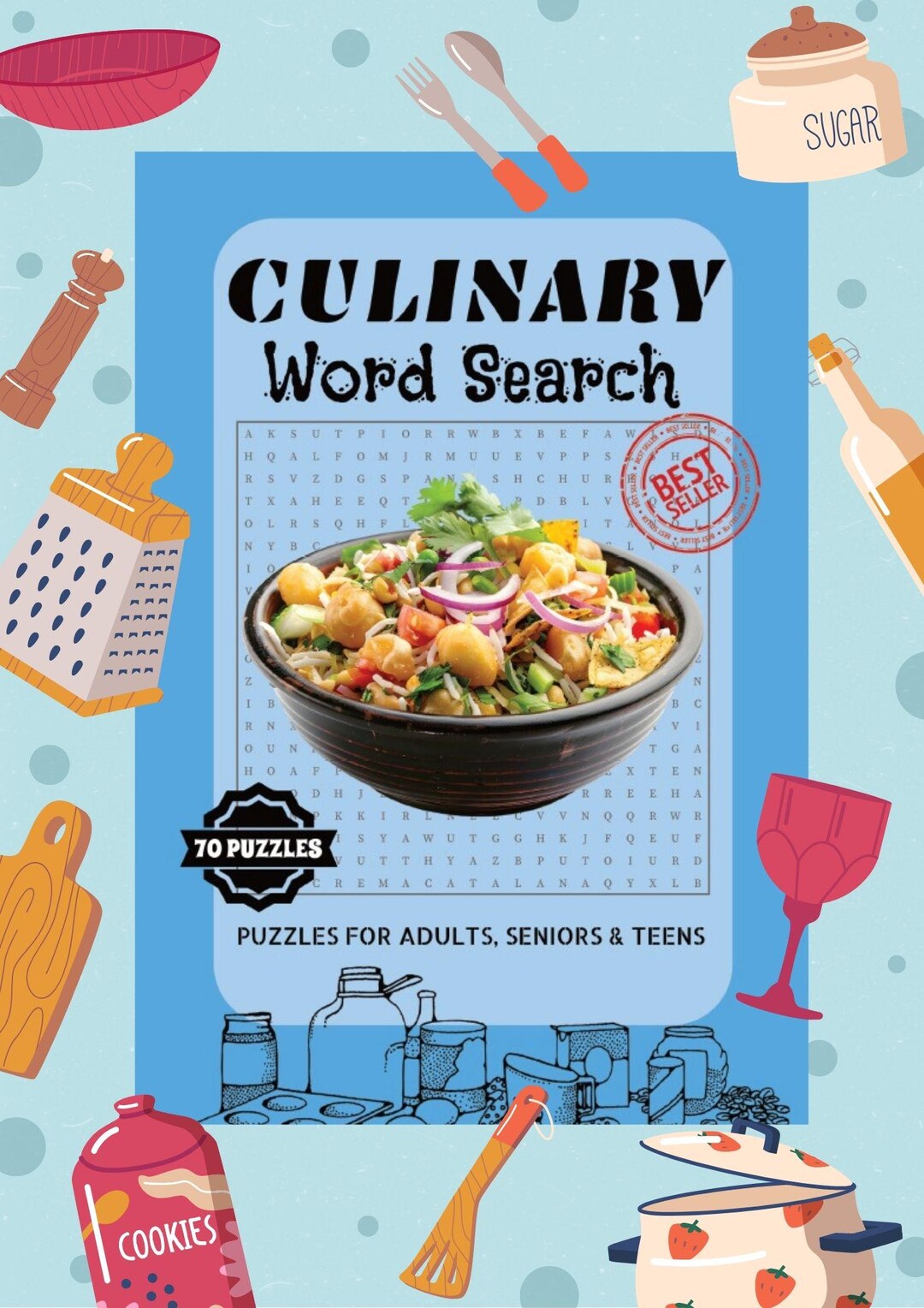 English Culinary Word Search Puzzle Book for Adults – Printable ...