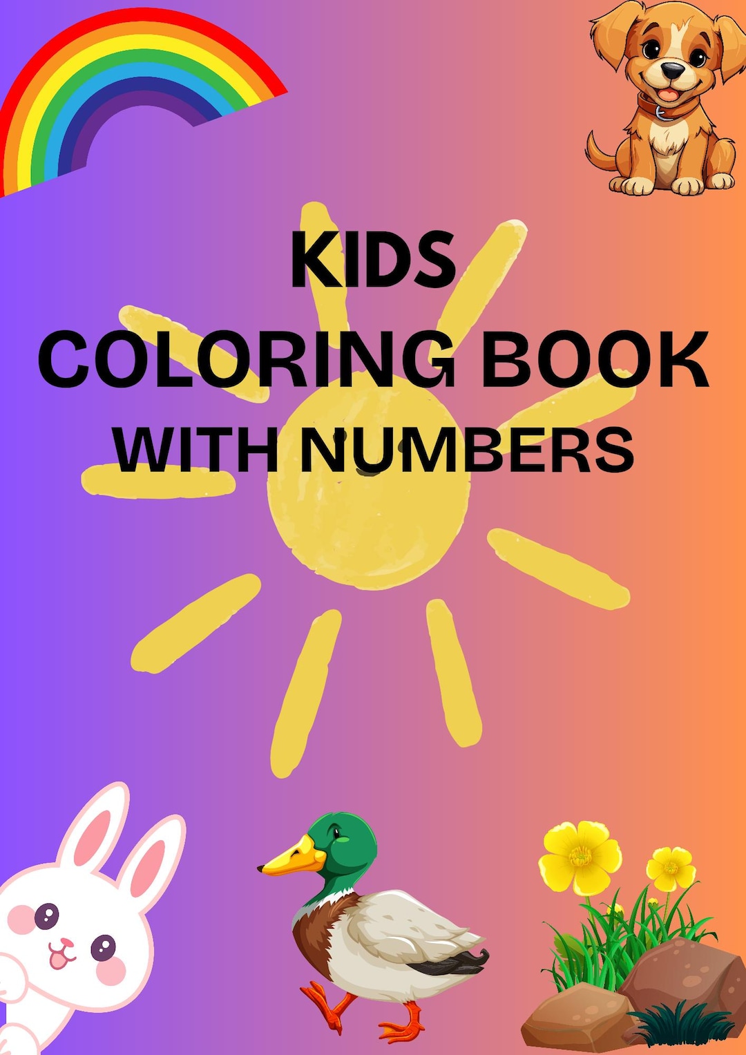 Kids Coloring Book With Numbers.. - Etsy