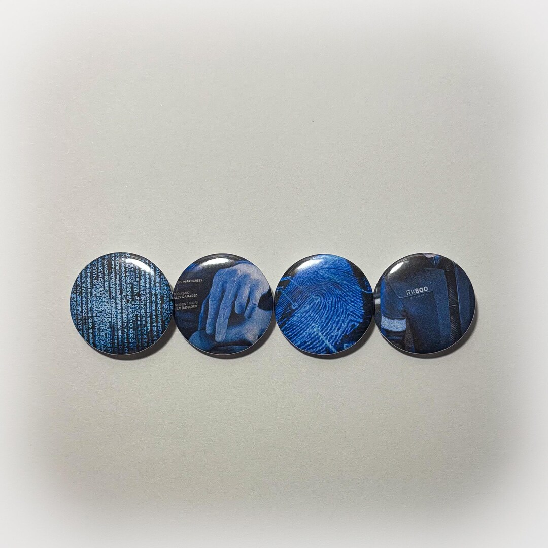 Detroit Become Human Aesthetic Inspired Button Pins — Unique Video Game ...
