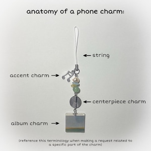 Custom Music Album Inspired Phone Charm - Customizable Handmade ...