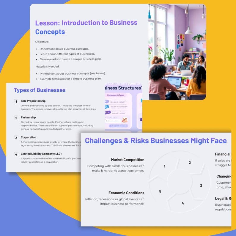 Introduction to Business Concepts - Printable Lesson Plan and ...
