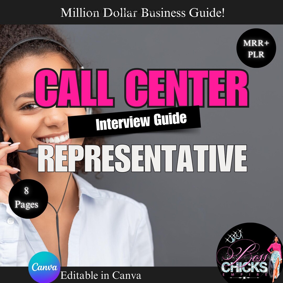 Call Center Interview Guide, Mock Interview Workbook (PLR + MRR) - Etsy
