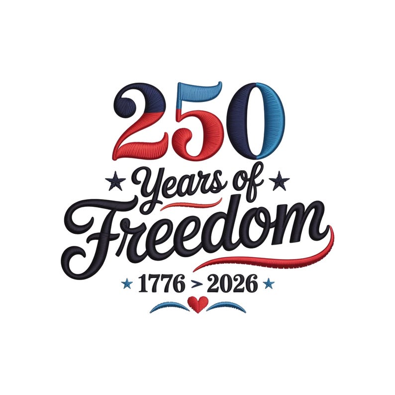 250 Years of Freedom USA PNG | American Patriotic Design | 1776–2026 ...