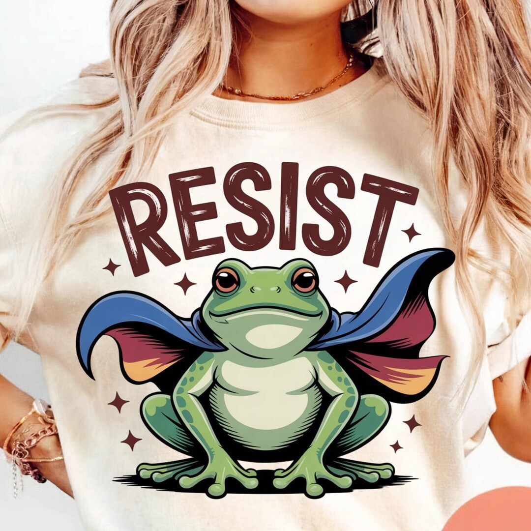 Portland Frog Protest PNG | Resist SVG | USA Patriotic Frog Clipart ...