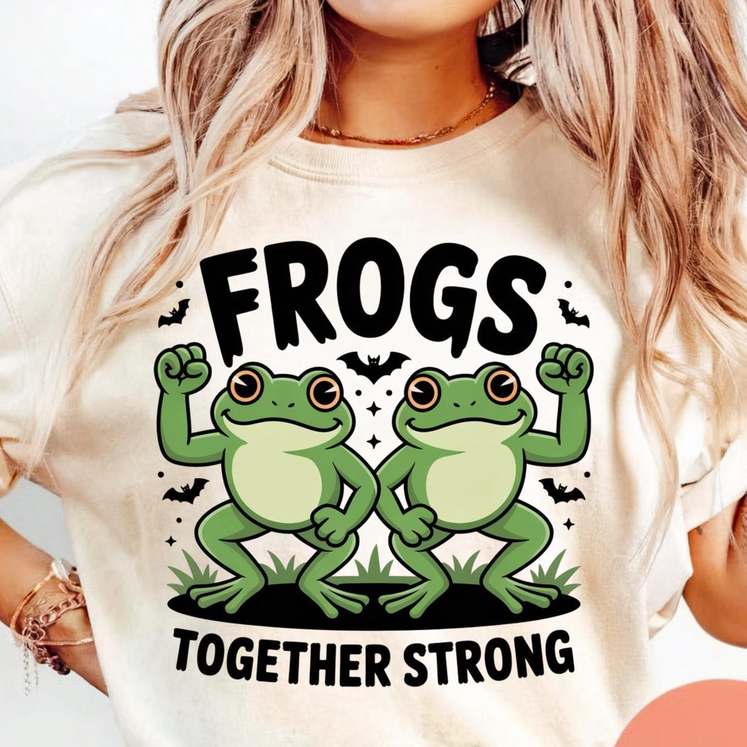 Frogs Together Strong PNG | Funny Frog Digital Download | Portland Frog ...