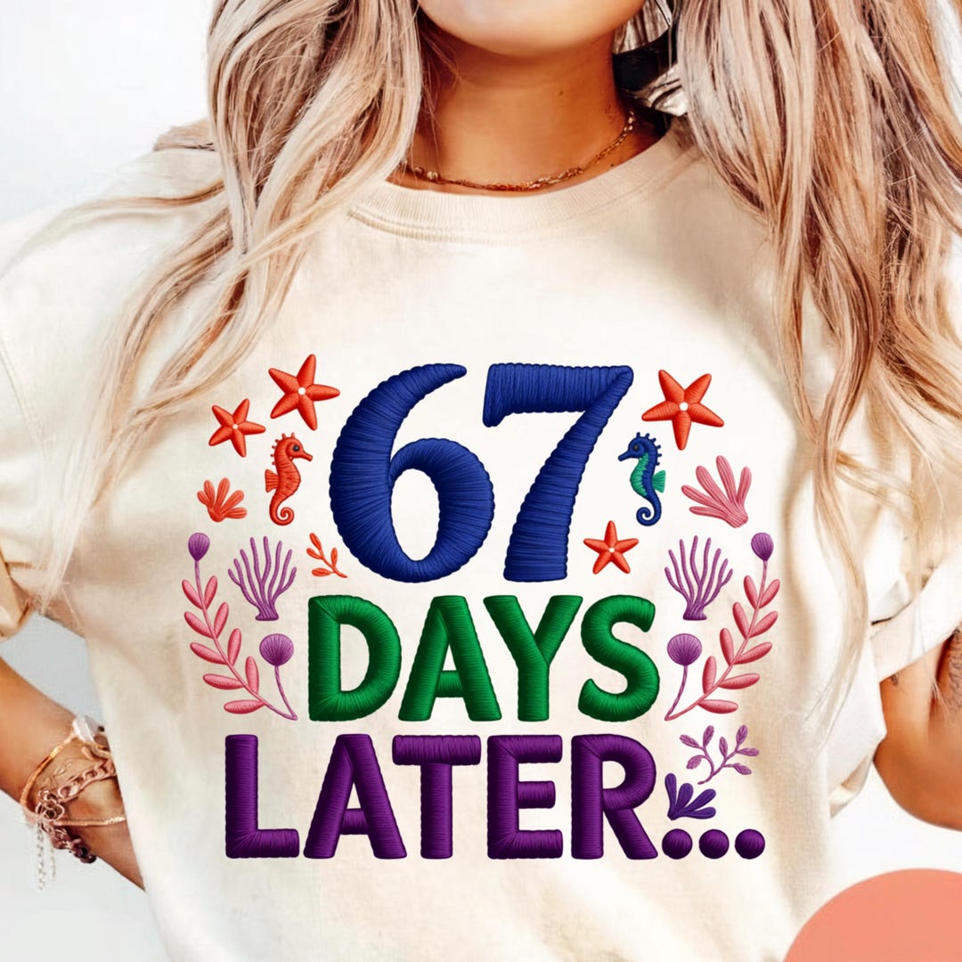 67 Days Later PNG, 67th Day of School SVG, Six Seven Meme Teacher ...