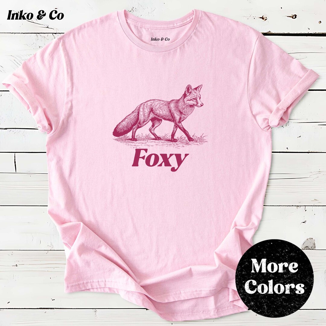 Foxy T-shirt, Vintage Style Flirty Fox Graphic Tee, Unisex Cute ...