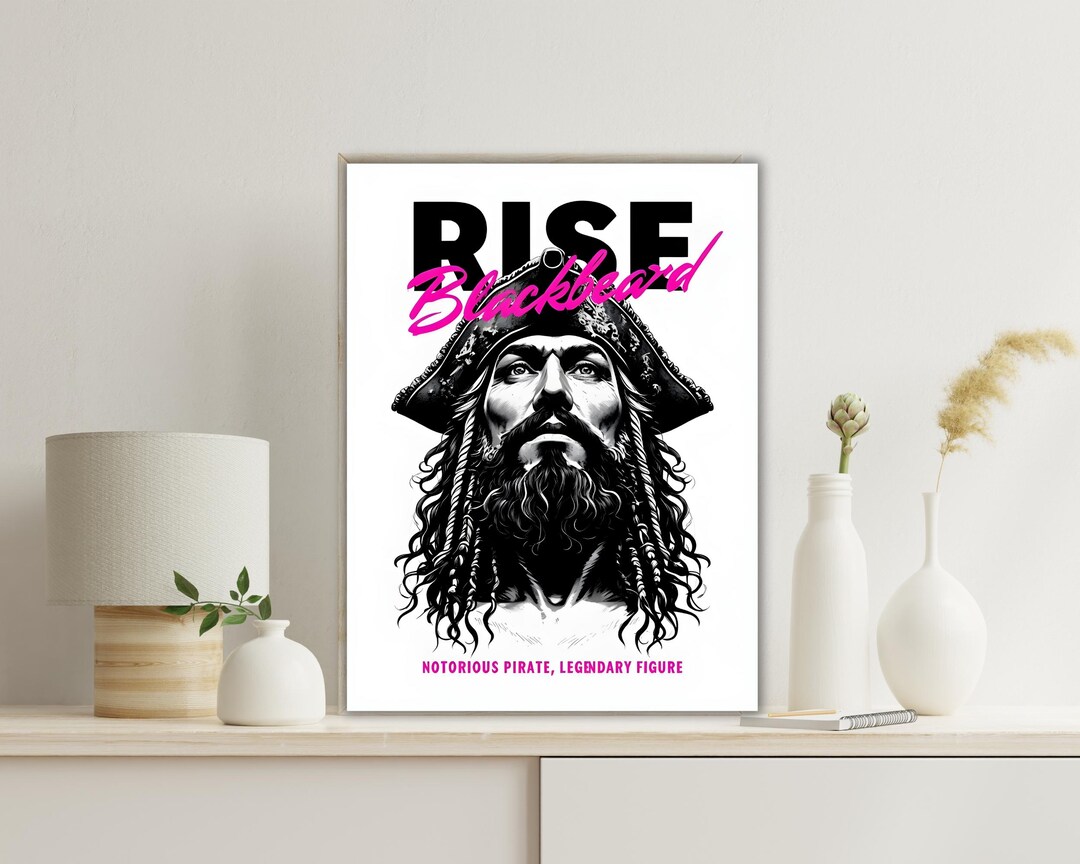 Blackbeard Edward Teach Print - Digital Download - Etsy
