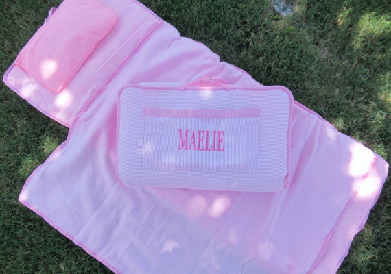 Personalized Large Pink and Pink Nap Mat Including Blanket - Etsy