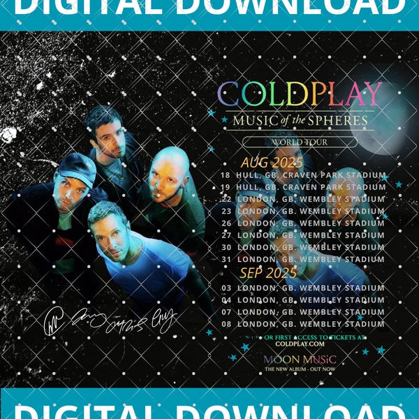 Coldplay - Etsy