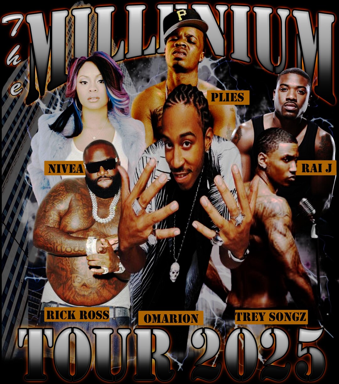 The Millenium Tour 2025 PNG File, the Millenium Tour 2025 Digital FILE ...