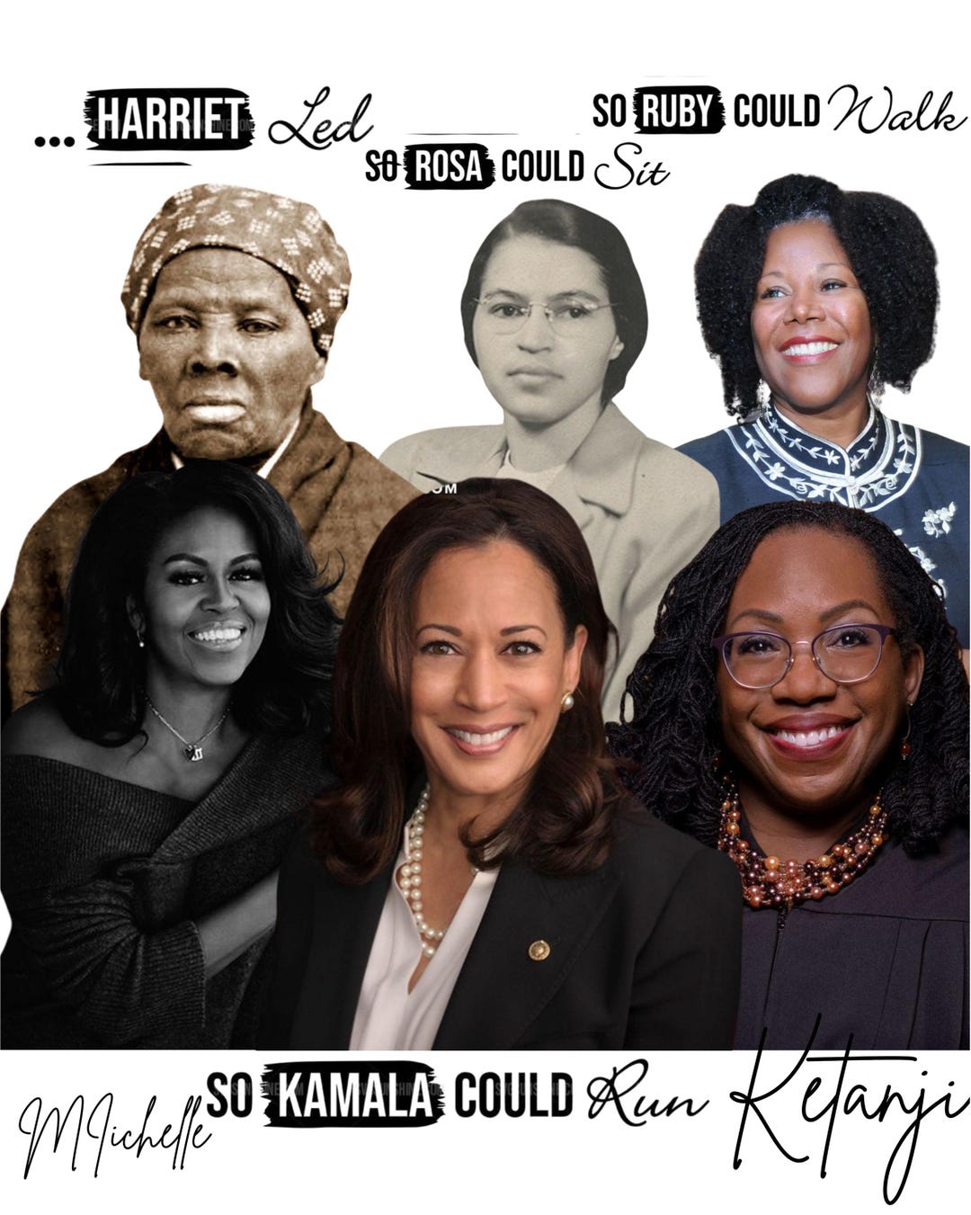 Harriet Rosa Ruby Kamala Michelle Ketanji PNG File, Harriet Rosa Ruby ...