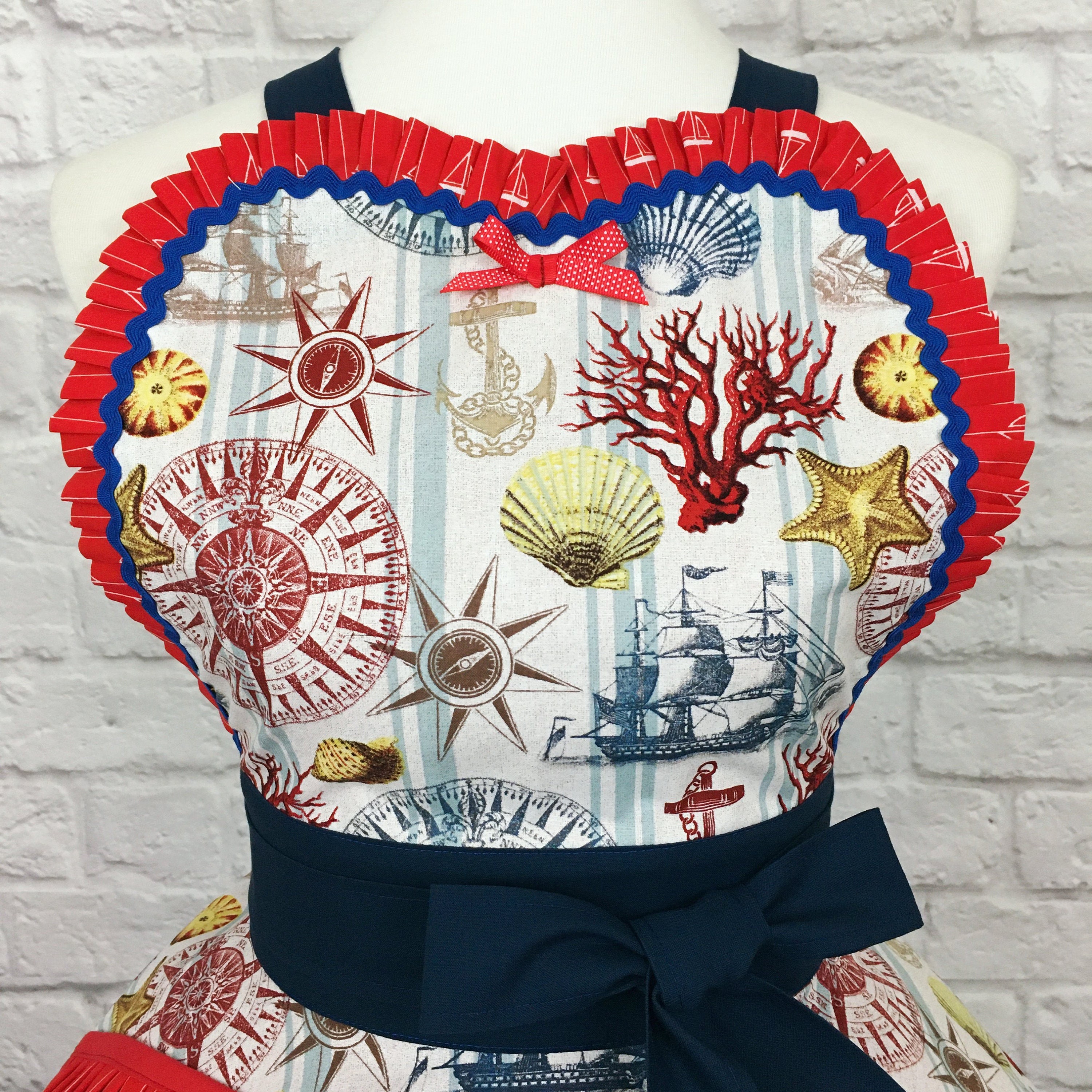 Womens Nautical Sea Shore Beach Apron With Sail Boats - Etsy