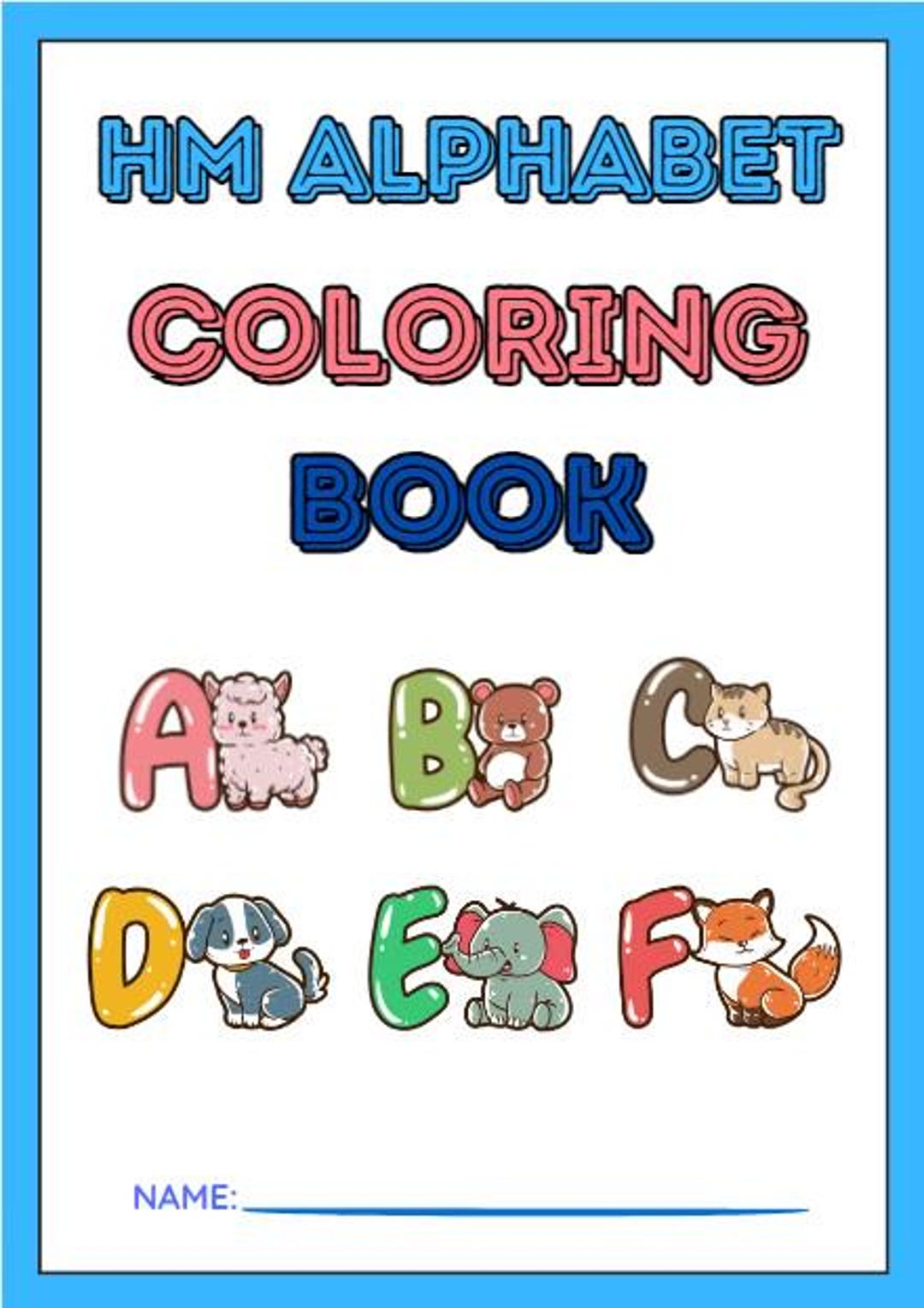 Alphabet Coloring Book, ABC Coloring Book, Kids Learning Book, Letters ...