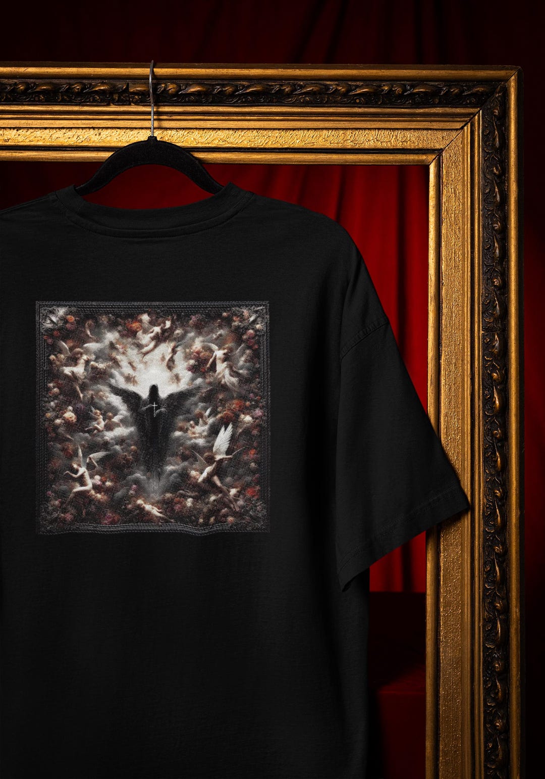 Dark Angel Graphic T-shirt: Gothic Heaven & Hell Art Tee - Etsy
