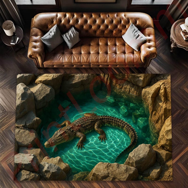 3d Alligator Rug - Etsy