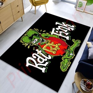 Rat Fink Rug With Retro Hot Rod Cartoon Style, Ed Roth Ratfink Art ...