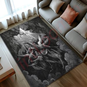 The Mouth of Hell Design Rug, Gothic Art Rug, Dante and Paradise Lost ...