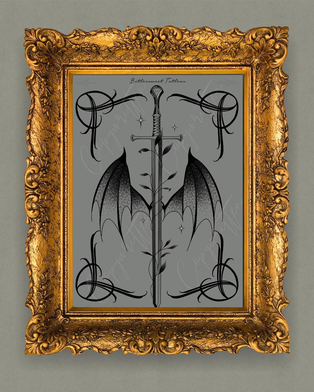 ACOTAR Sword and Wings Artwork - SJM A Court of Thorns and Roses ...