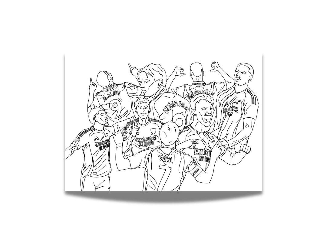 Arsenal Colouring Sheet - Etsy