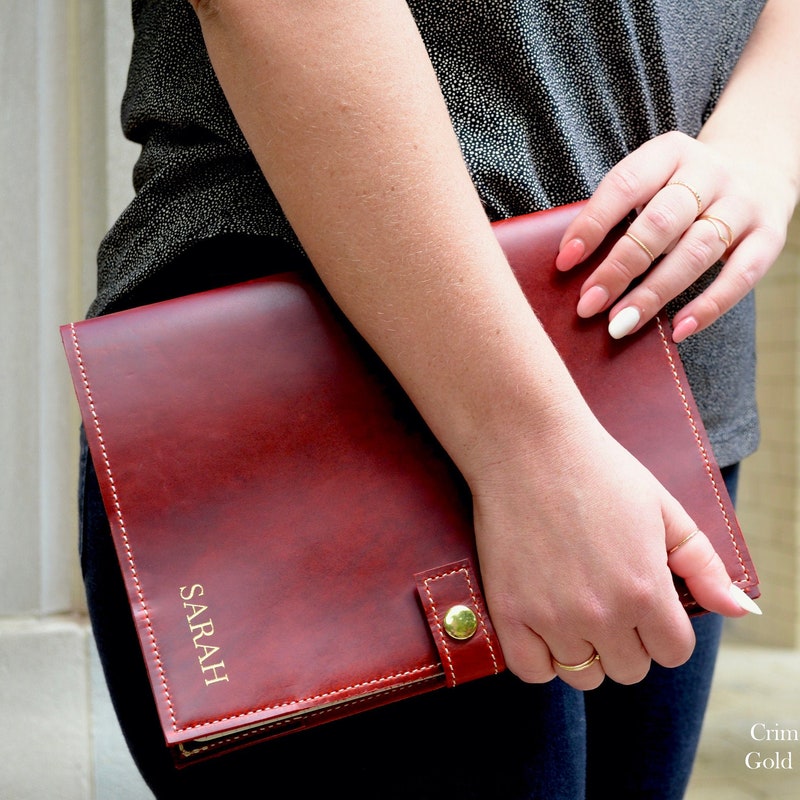 Red Leather Journal - Etsy