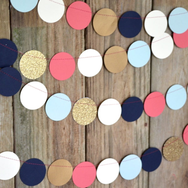 Coral Mint Navy - Etsy