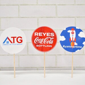Custom Logo Cupcake Toppers: Branded Event Decor - Etsy