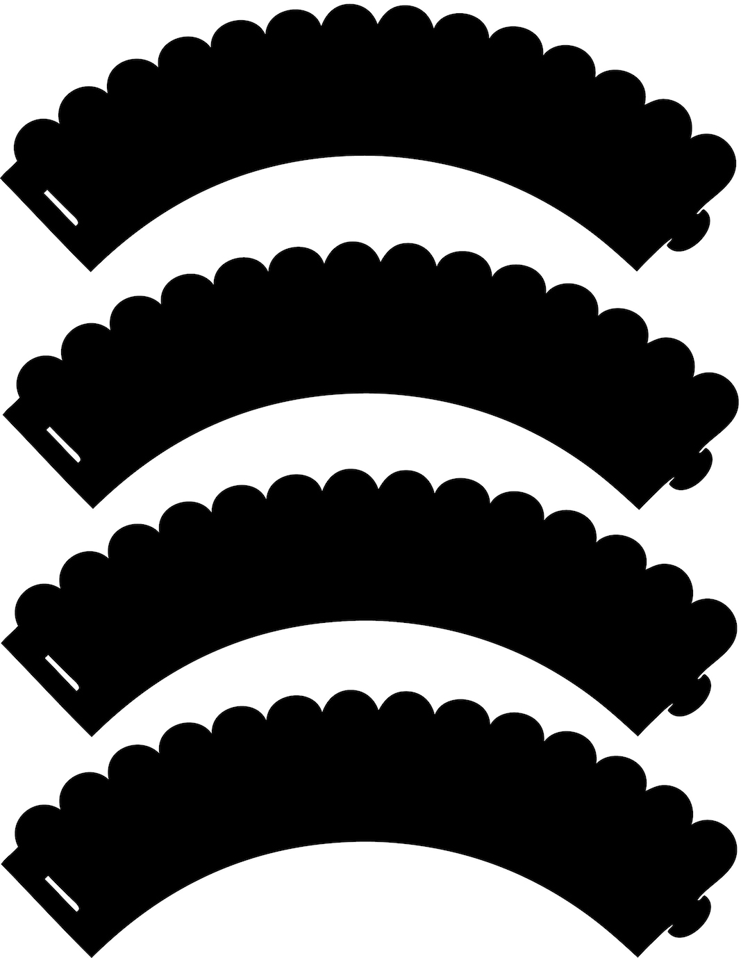 DIGITAL DOWNLOAD - Regular Size - Scalloped Cupcake Wrappers - Svg, Pdf ...