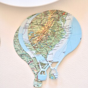 Vintage Map Hot Air Balloon Confetti and White Cloud Confetti. - Etsy