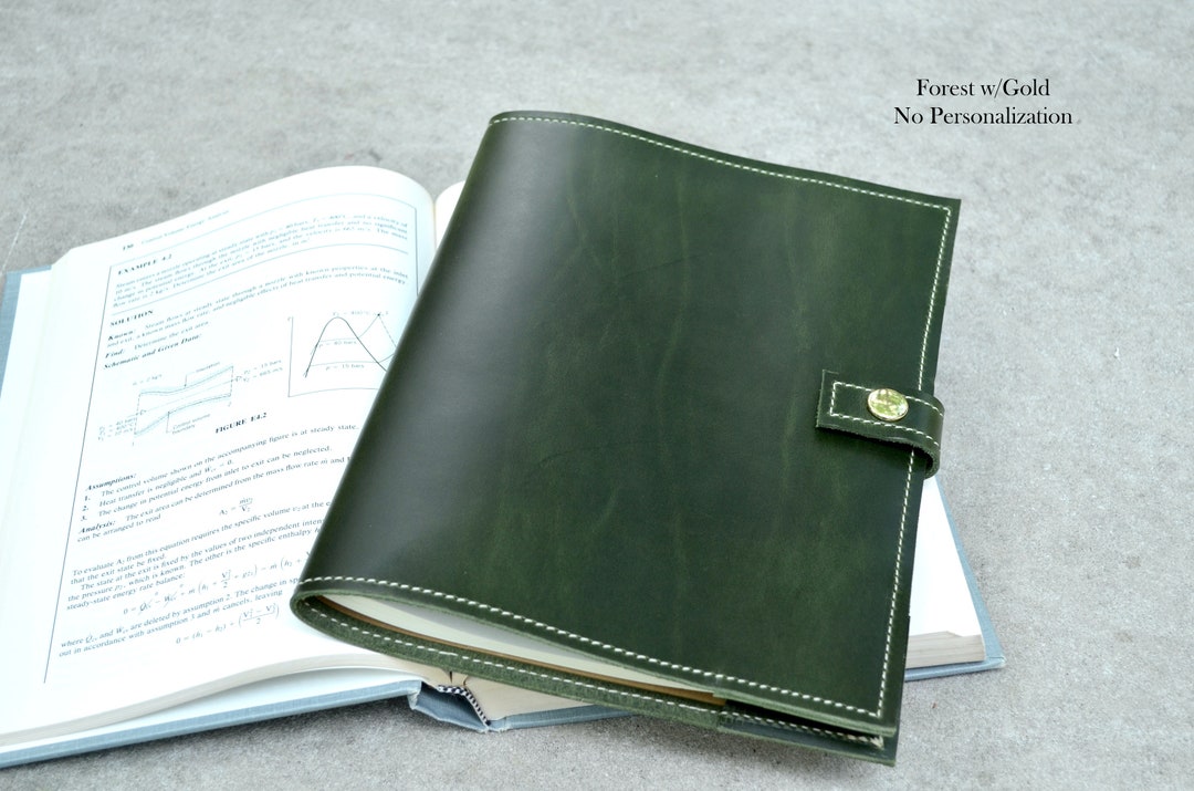 Green Leather Notebook Journal Cover. Choose From 7 Colors. FREE ...
