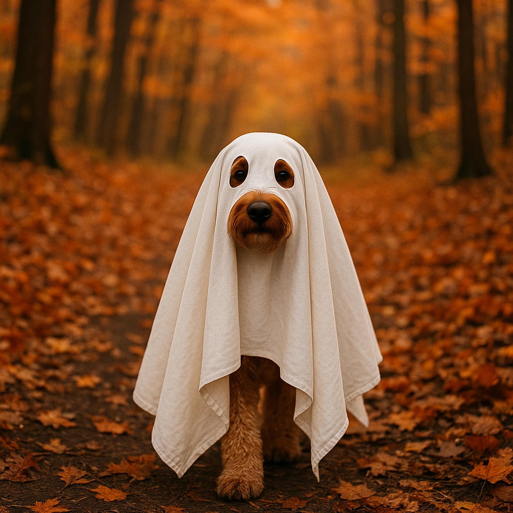 Goldendoodle Ghost Digital Download I Halloween Dog Wall Art Printable ...